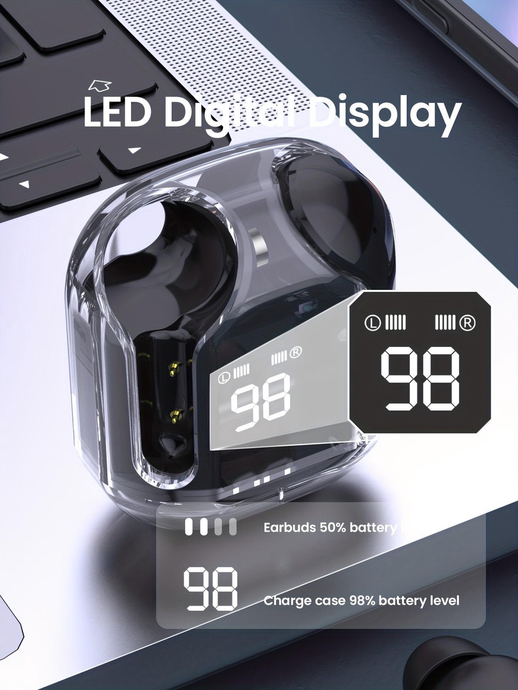 Earbuds 1pcs(Freebie:case+ korean style keychain) Colorful True ...