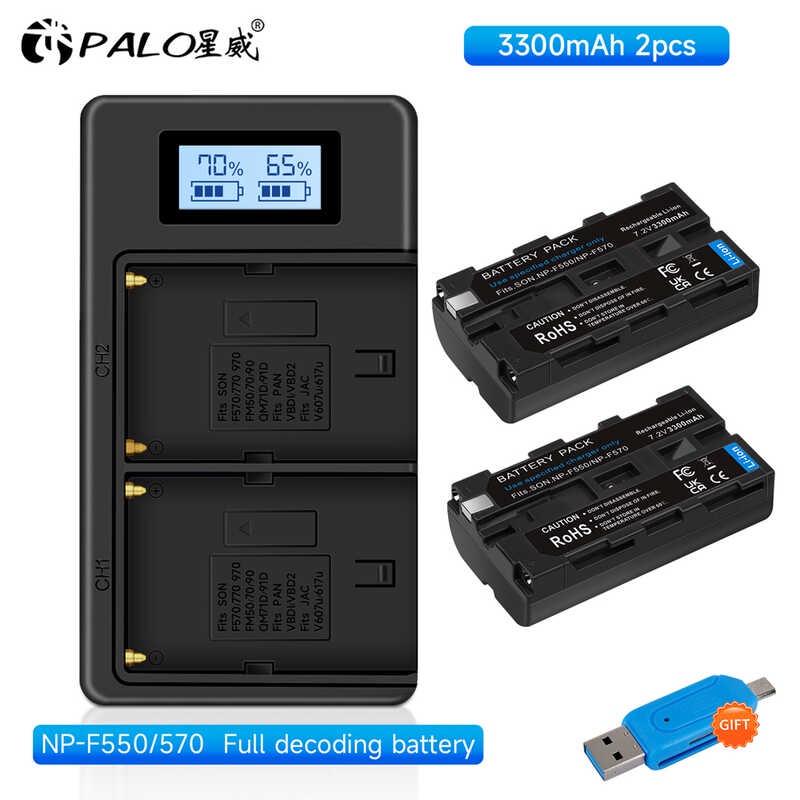 3300mAh NP-F550 NP F570 NP F550 battery for Sony CCD-RV200 SC5 TR940 ...