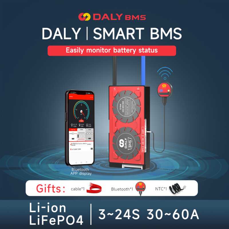 Daly Smart BMS LiFePo4 4S maliit 12V 8S 24V 36V 48V 60V 30A 40A 60A Li-Ion BMS 3S 12V 7S 8S 10S ...