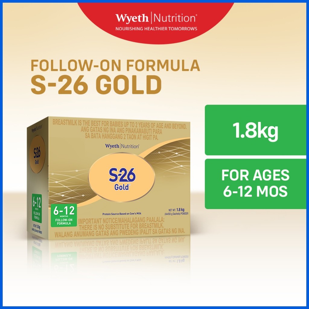 S-26 Gold Two Follow-on Formula for 6 to 12 Months 1.8kg | Shopee Philippines