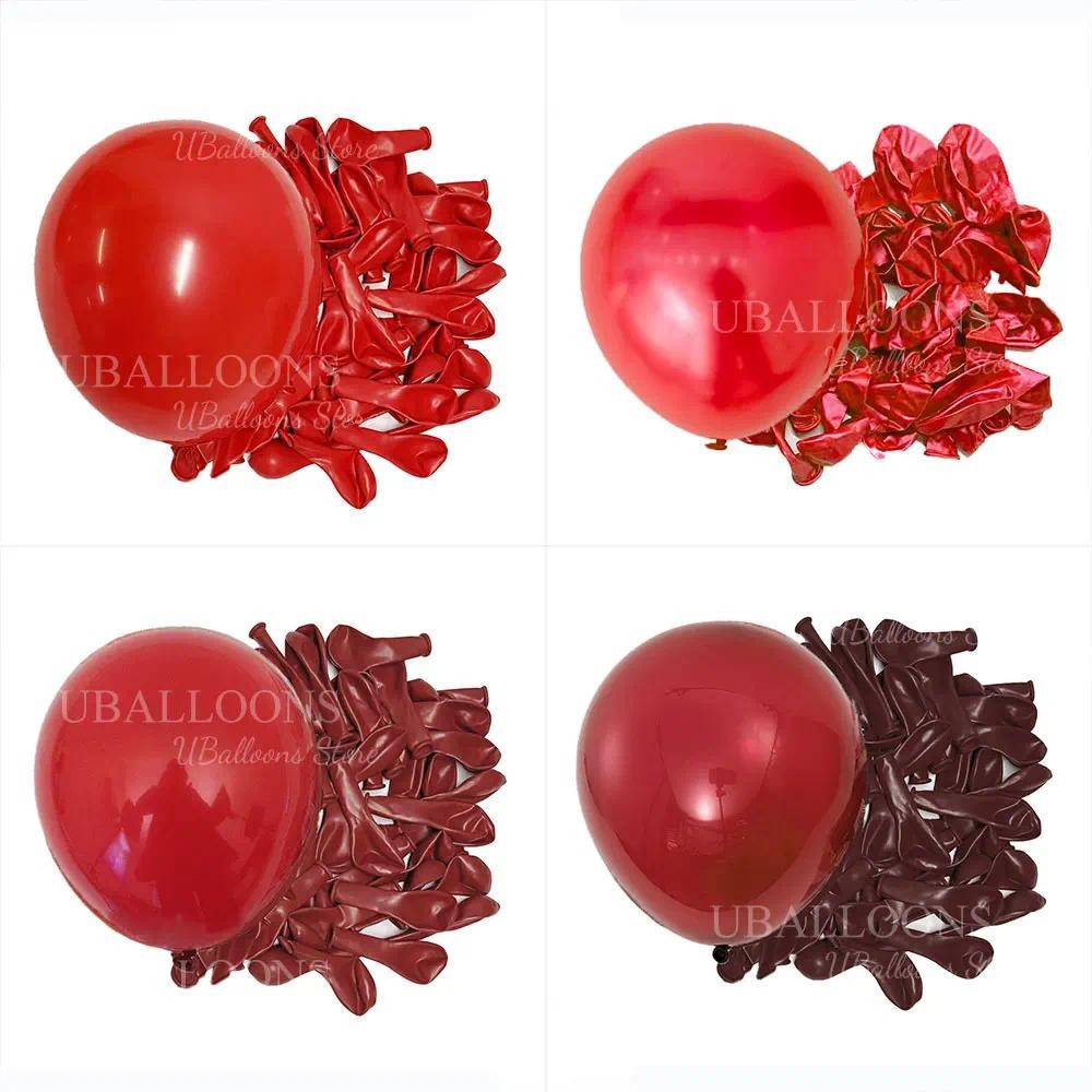 5/10/12inch Red Balloons Dark Wine Red Garnet Burgundy Latex Balloons ...