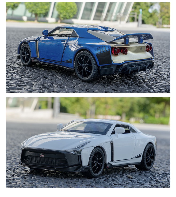 1:32 Scale Diecast Nissan GT-R GTR R50 Alloy Car Model Boy Toy,Lights ...