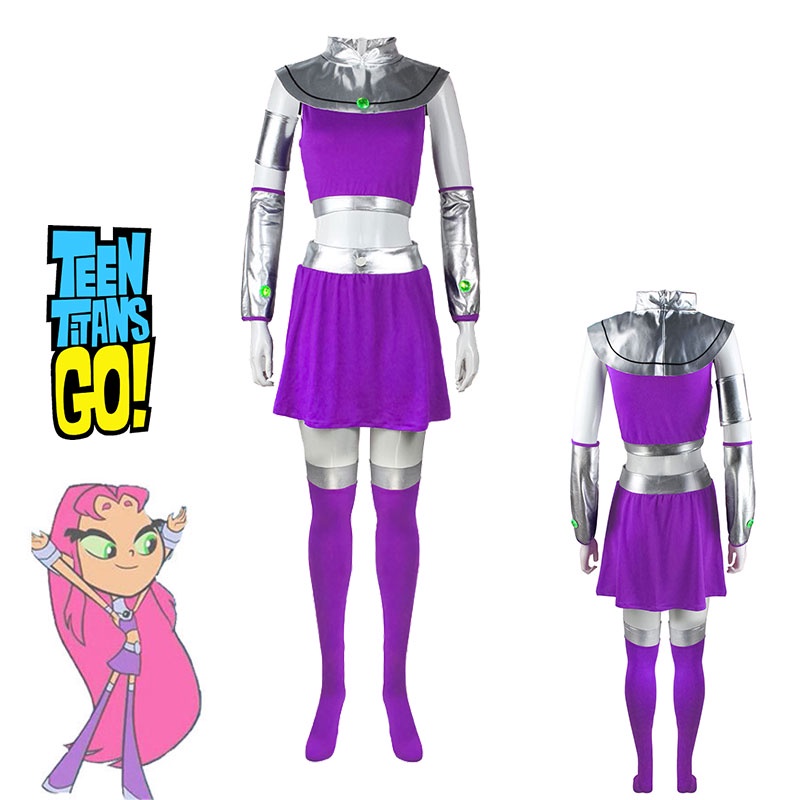 High-quality Fabric Crow Boy Teen Titans Starfire Cosplay Outfit ...