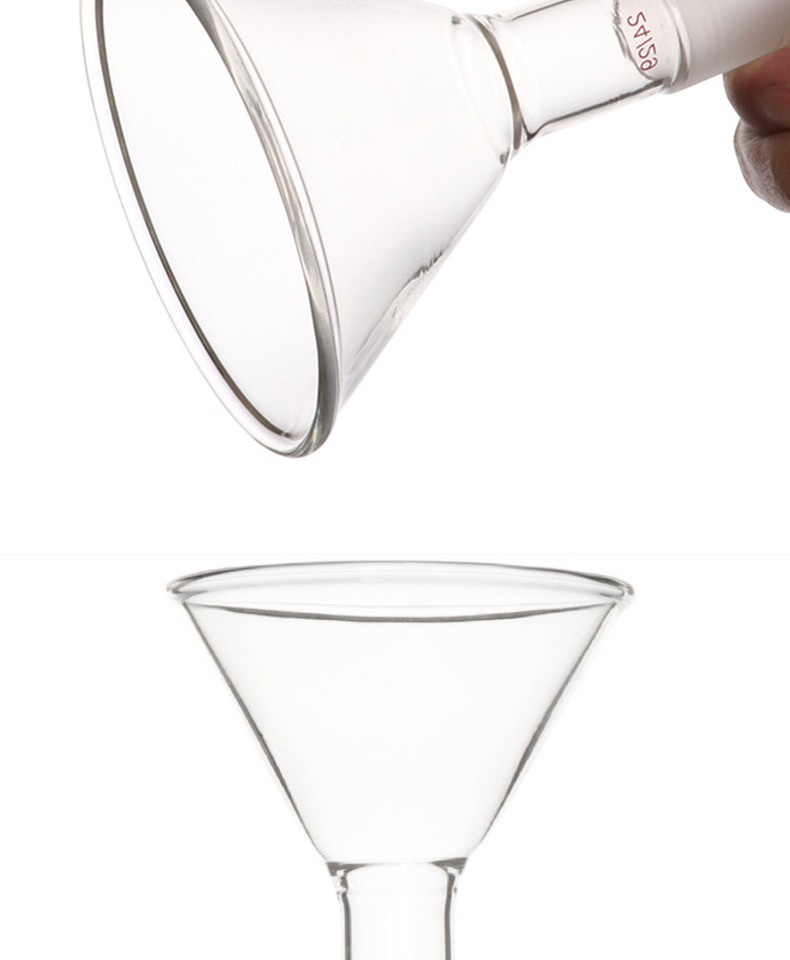 Glass Dosing Funnel 90/100/120MM Triangular Dosing Funnel Experimental ...