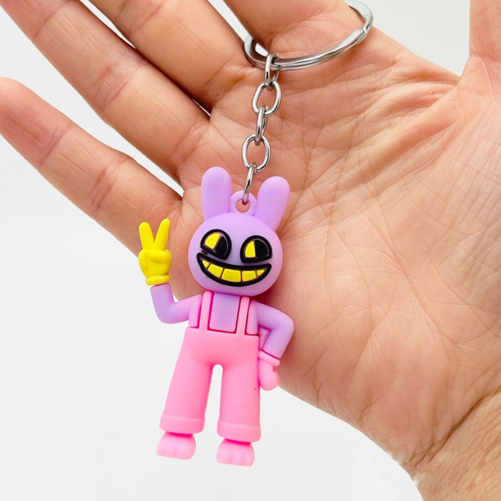 The Amazing Digital Circus Pomni Jax Keychain Pendant Jewelry Ring Key ...