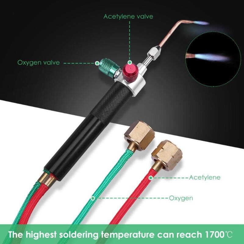 Mini Gas Torch Oxygen Acetylene Platinum Metal Stainless Steel Welding ...