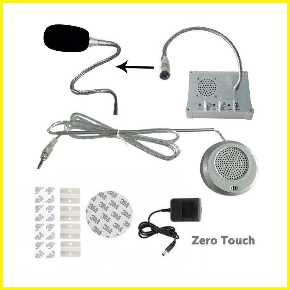 Window Mic and Speaker Intercom System Dual Way Bank Counter Shop ...