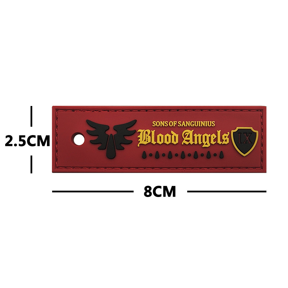 40k Warhammer PVC Rubber Patch Keychain Pendant Hammer Dark Blood ...