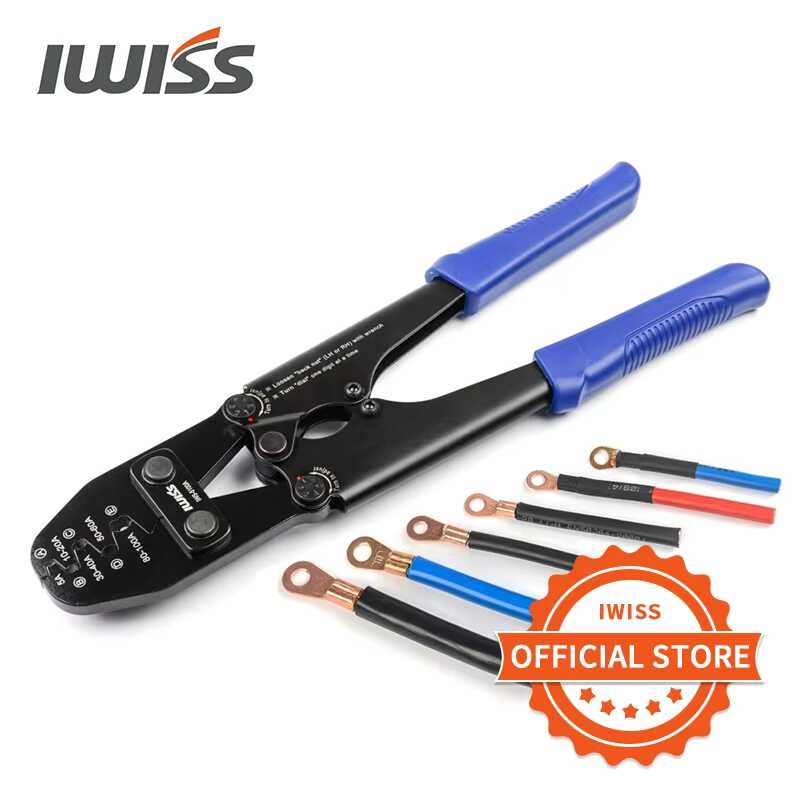 IWISS 3 Cd7 Iws-5100A/5200A/8200A Battery Lugs And Open Barrel Connector Crimping Tools Works ...