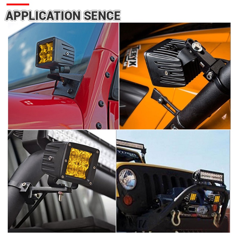 5D 3inch led work light 12W 3000K amber driving light Flood Spot Beam ...