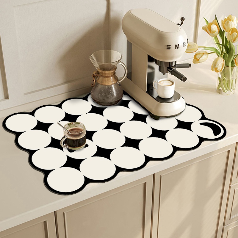 Kitchen Tableware Drying Pad Creative Coffee Cup Mat Kitchen Drainage ...
