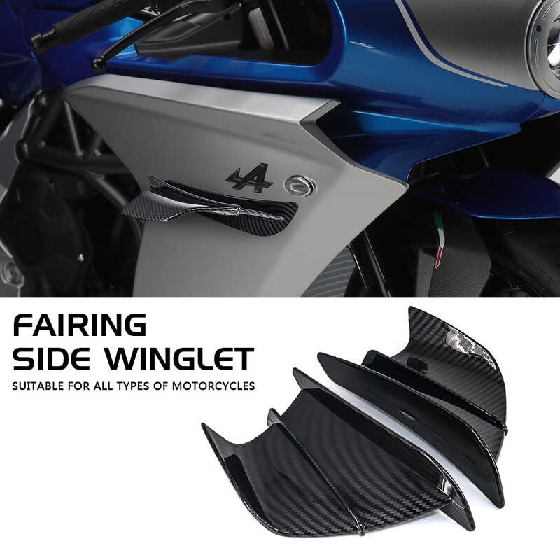 Motorcycle Fairing Side Winglet Aerodynamic Wing Deflector Spoiler Para ...