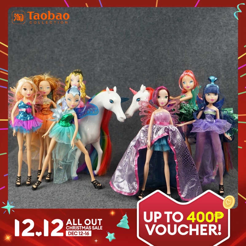 Play House Toy Winx Club Magic Pretty Doll Doll Rainbow Big White Horse ...