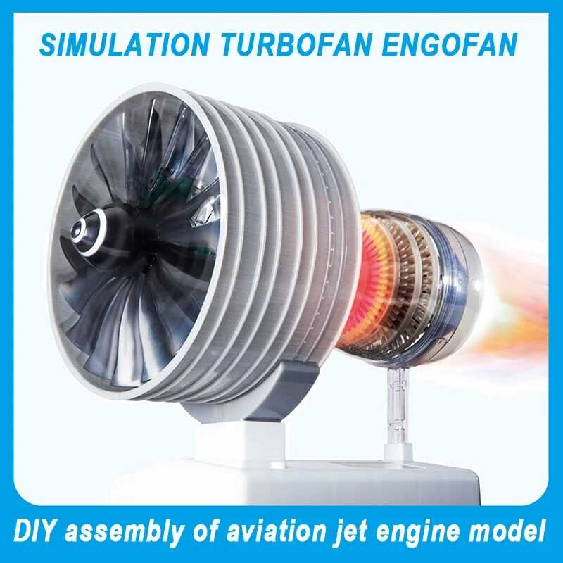 Simulasyon Turbofan Engine Model Aviation Jet Engine Model Movable DIY ...