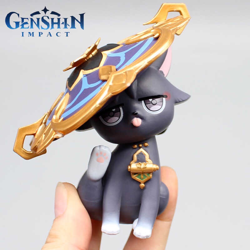 Game Genshin Impact Zhongli Keqing Miko Cute Wanderer Yae Cats Figure ...