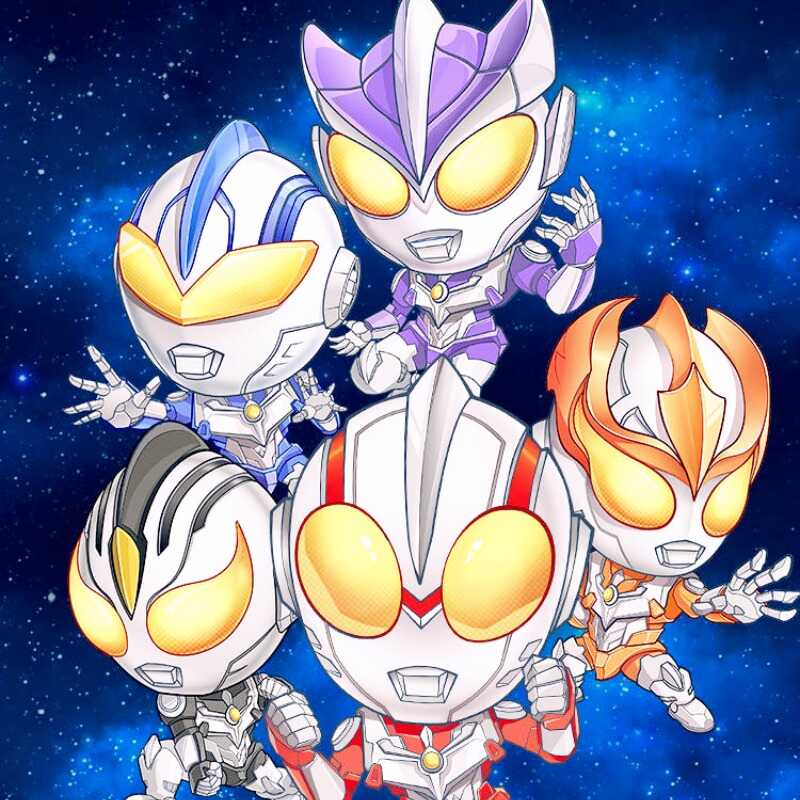 Anime Figure Ultraman Deformation Toy Q Version Gashapon Doll Children ...
