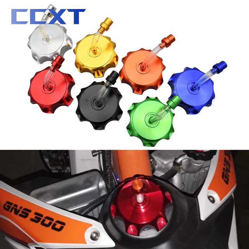 50Mm CNC Aluminum Gas Fuel Tank Cap Breather Vent Motorcycle ATV Dirt ...