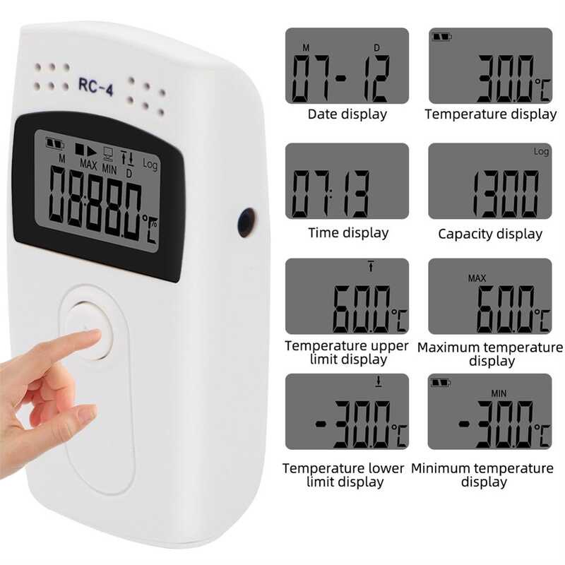 Rc-4 Temperature Humidity Recorder 16000 Point Data Logger Para Sa Cold ...