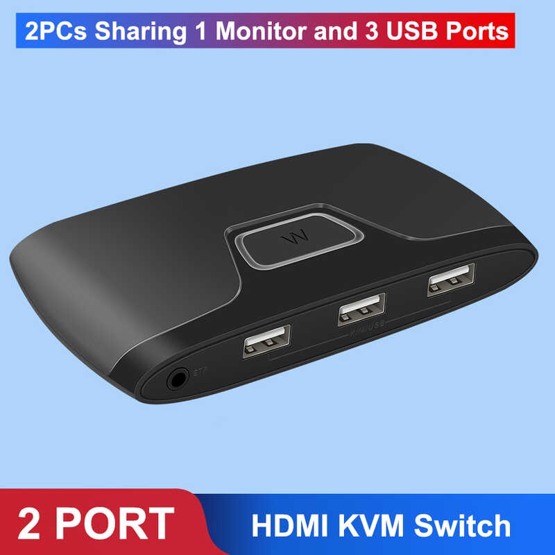 KVM Switch HDMI 2 Port 4K USB HDMI KVM Switch 2 IN 1 OUT Box Para Sa ...