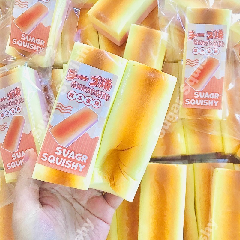 Sugar Squishy Double Layer Cheese Cube Slow Rising Squishy | Shopee ...