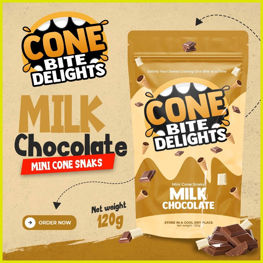 ♀ ☜ Cornetto cone tip choco filled bite-size snacks and dessert (MILK ...