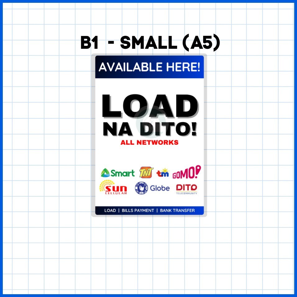 ¤ ⚽︎ Load Na Dito Signage l Load Available here Signage | Laminated ...