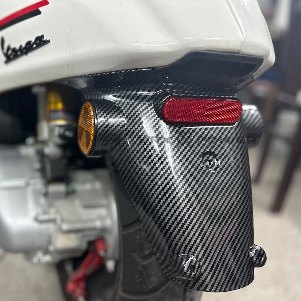 Rear Fender with Reflector For Vespa Sprint Primavera 150 2019-2025 ABS ...