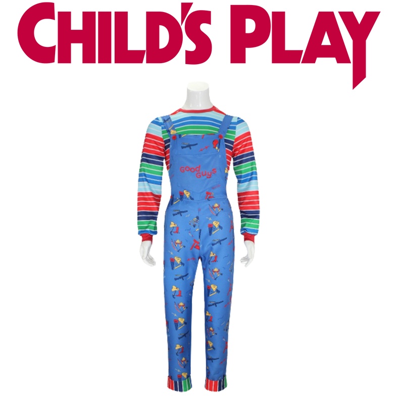 Unisex Childs Play Chucky Cosplay Costume Halloween Party Props Scary ...