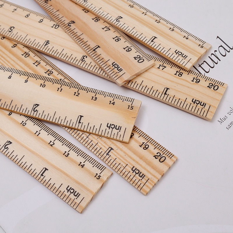 [Wholesale Price]15/20cm Single sided double scale Wood Straight Ruler ...