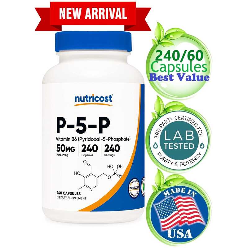 P5P Most Bioavailable Vitamin B6 240/60 Caps Pyridoxal-5-Phosphate for ...