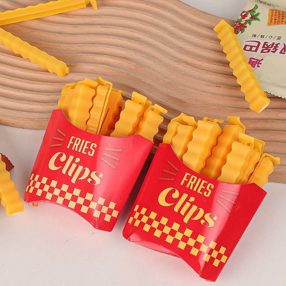 12 Pcs/ Kit Unique Plastic French Fries Styling Food Freshness Clip ...
