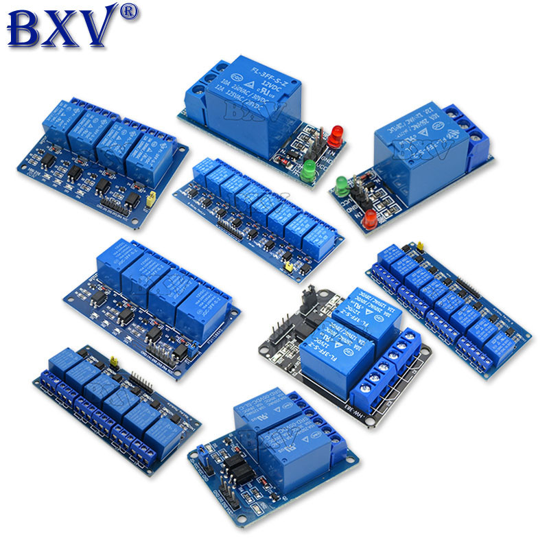 5V 12V Relay Module 1 2 4 6 8 Channel With Optocoupler Relay Output 1 2 ...
