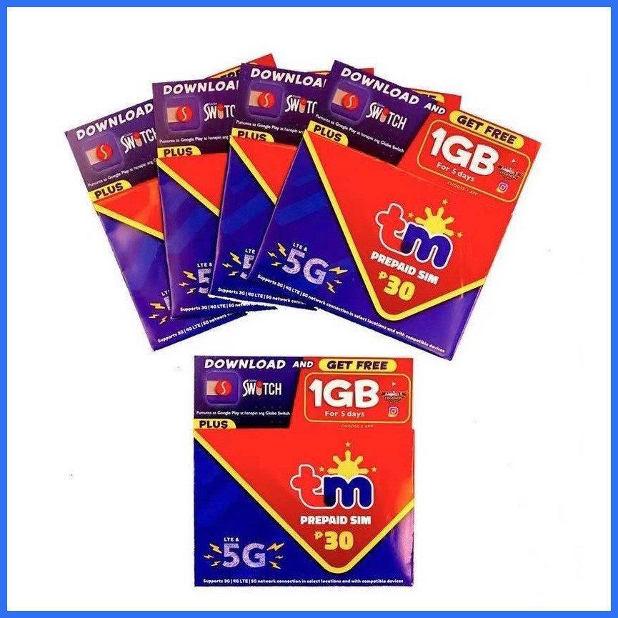 TM Prepaid 5G LTE Sim Card Free DATA | Shopee Philippines