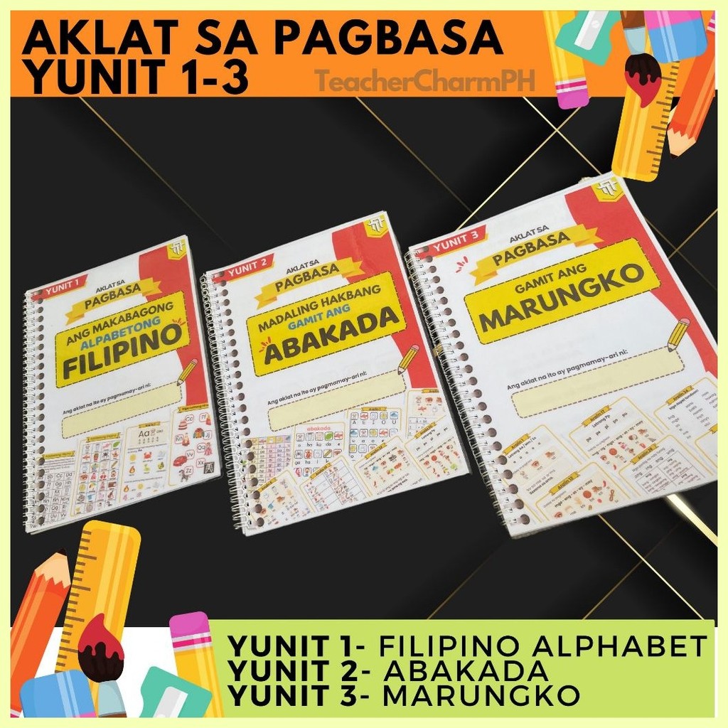 AKLAT SA PAGBASA (Filipino Alphabet, Abakada, Marungko) Laminated Cover ...