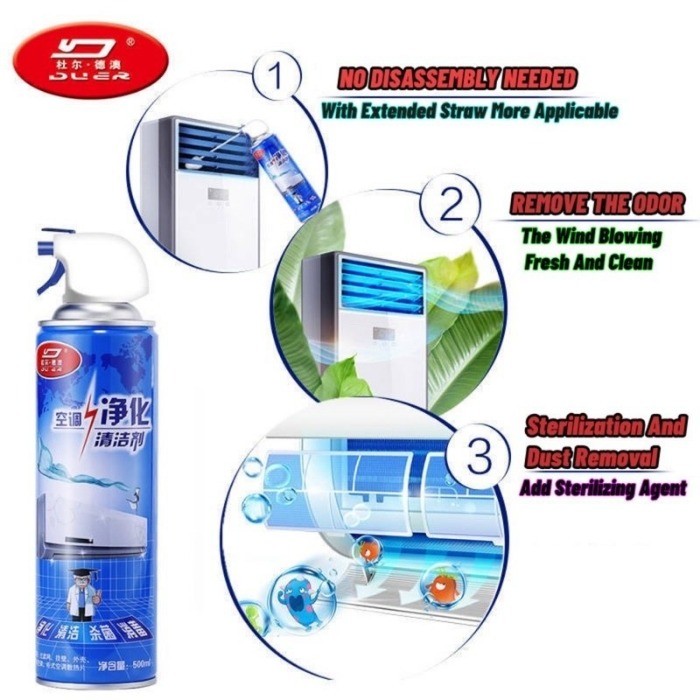 500ML Aircon Cleaner Spray Aircon Coil Cleaner Aircon Cleaning Tools ...