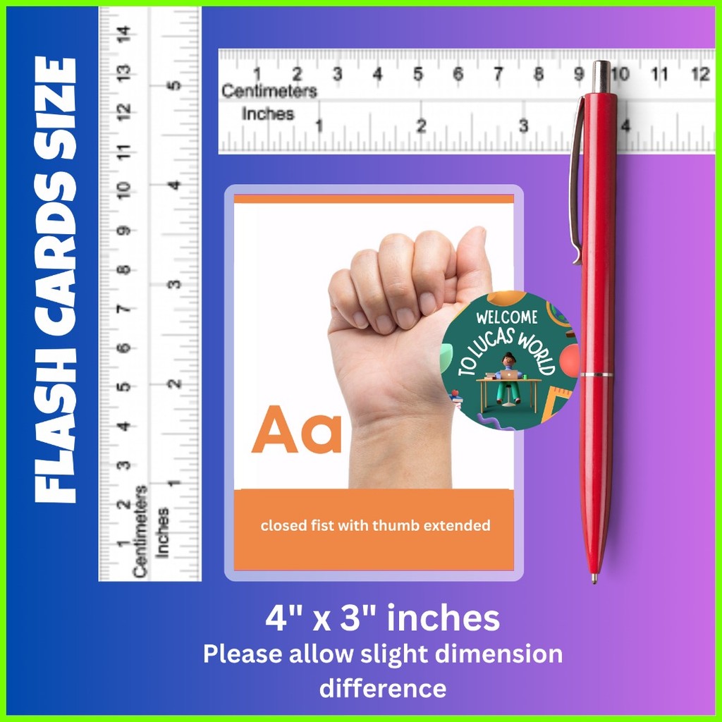 ♀ ASL ALPHABET AND NUMBERS SIGN LANGUAGE HANDSHAPE KNOWLEDGE FLASHCARDS ...