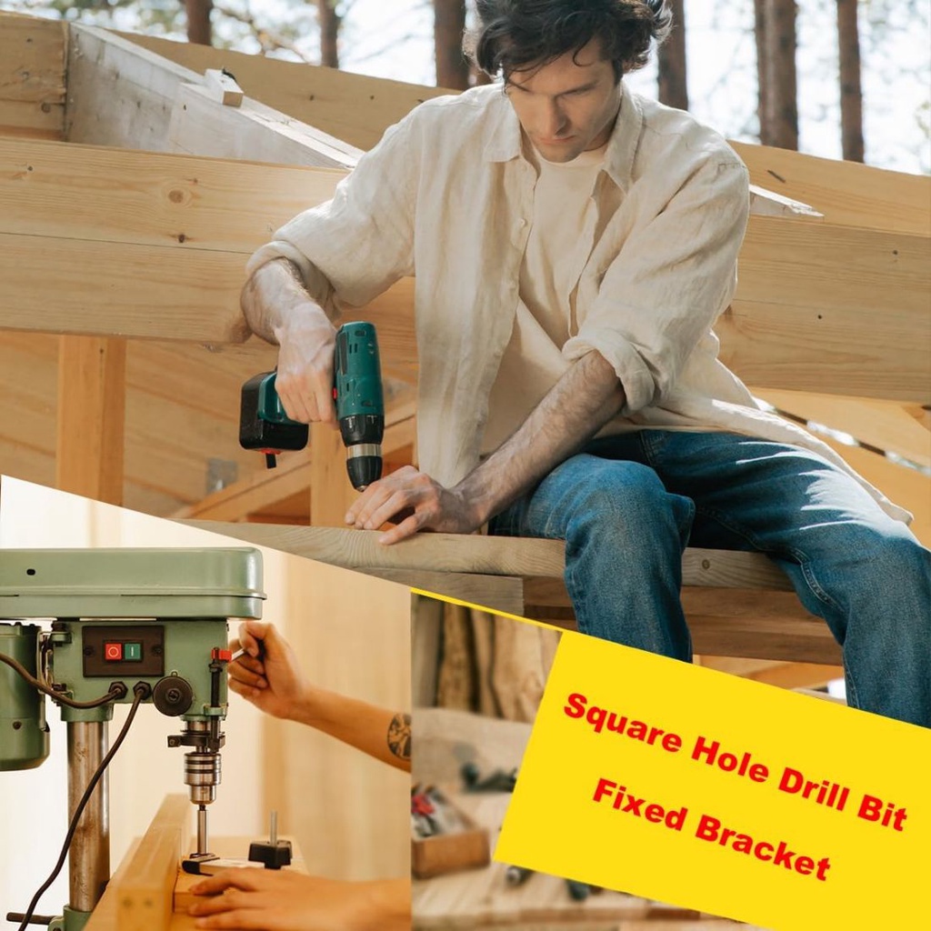 Square Hole Drill Bit Adapter for Bench Drill or Hand Drill Square Hole ...