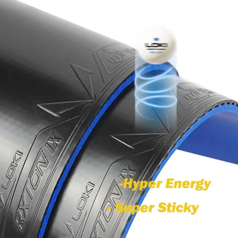LOKI RXTON 9 National Blue Sponge Table Tennis Rubber ITTF Approved ...