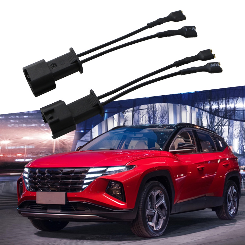 2Pcs Plastic Black Car Horn Speaker Wiring Adapter Harness Pigtail ...
