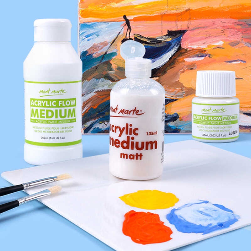 Montmartre Acrylic Medium Matt Gloss Blending Liquid White Transparent ...