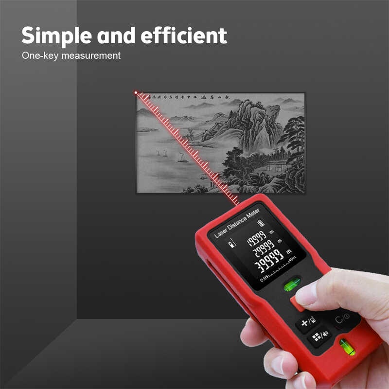Laser Measure Laser Distance Meter 50M 100M Portable Handle Laser Level ...
