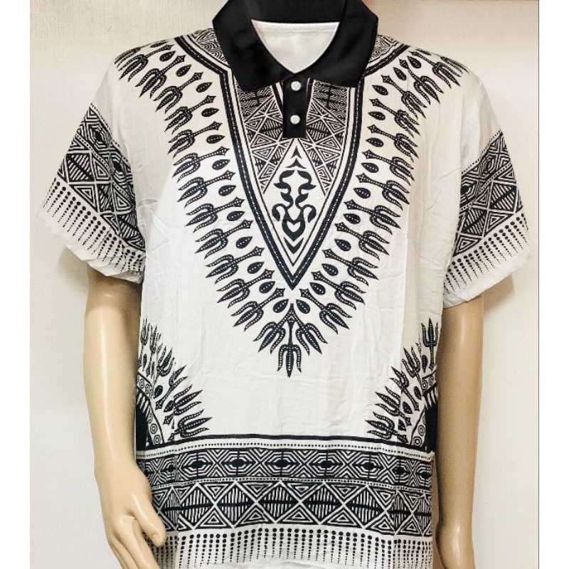 Dashiki Bohemian Tribal Indian African Batik POLO Shirt Free Size ...