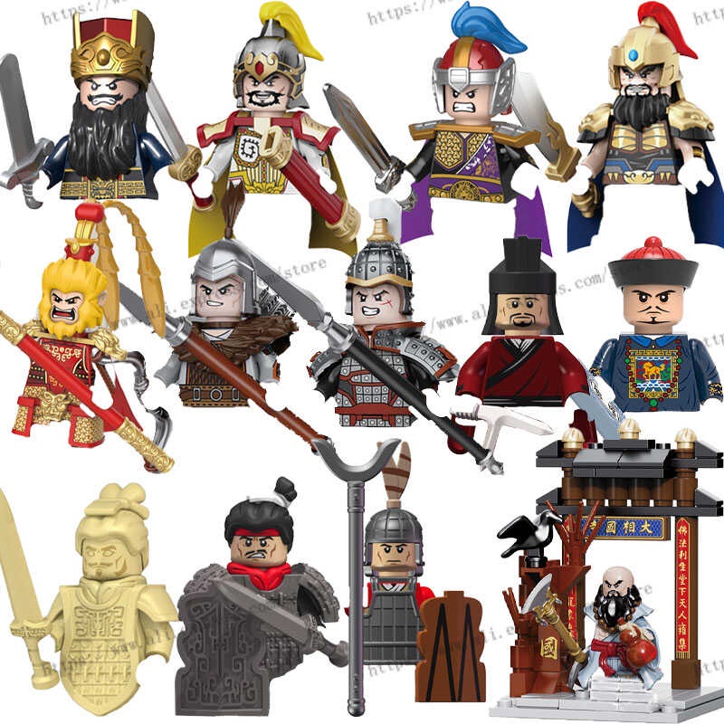 Ancient Chinese Figure Building Blocks Three Kingdoms Water Margin ...