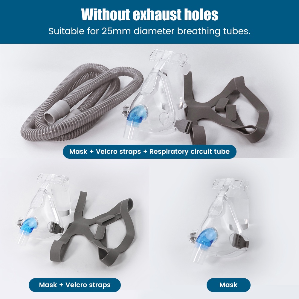 Reusable CPAP Full Face Mask Auto CPAP BiPAP Accessories with Headgear ...