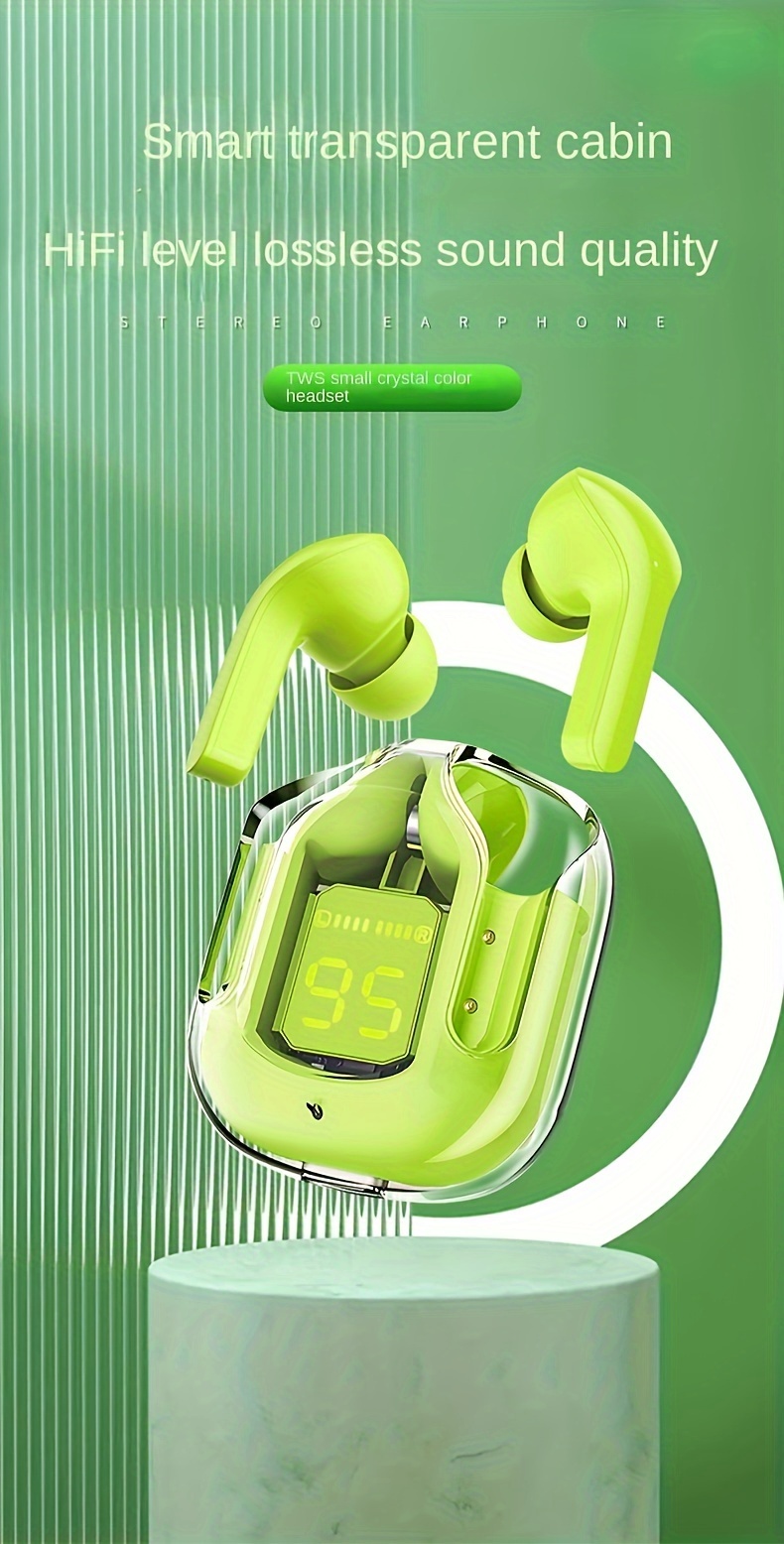TWS S8 Earbuds 5 Colors Transparent Body Earphone bluetooth wireless ...