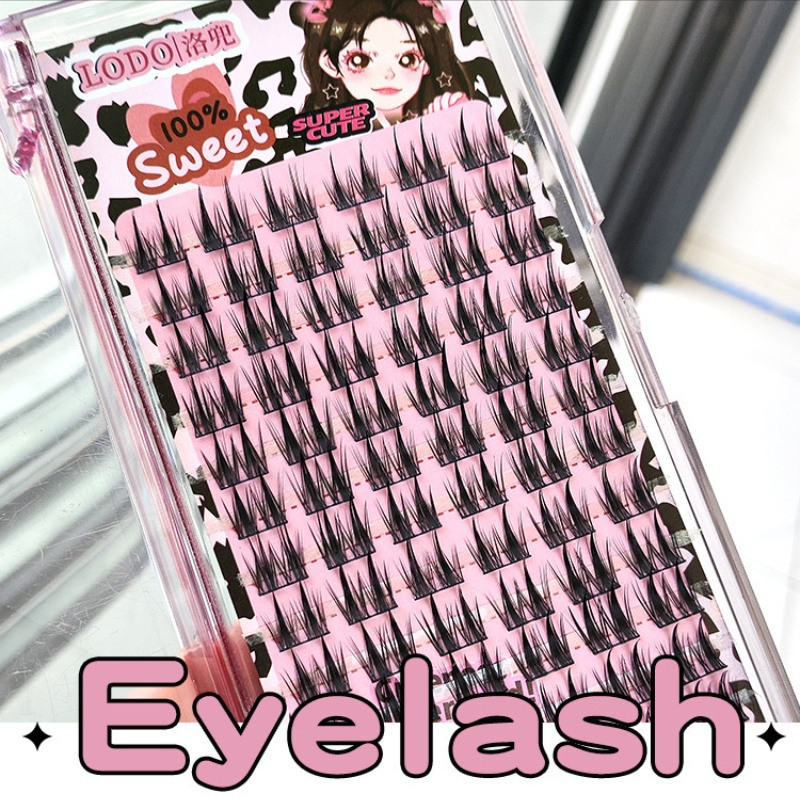 LODO False Eyelashes Double-Pointed Wheat False Eyelashes Natural ...