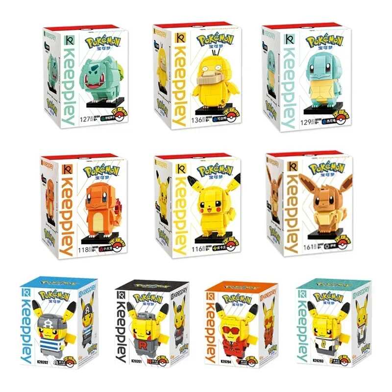 Keepley Pocket Monster Pikachu Psychk Charmander Assembly Block ...