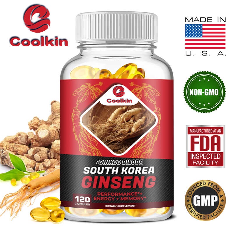 Tunay na Korean Red Ginseng + Ginkgo Biloba, 120 Vegearian Capsules ...