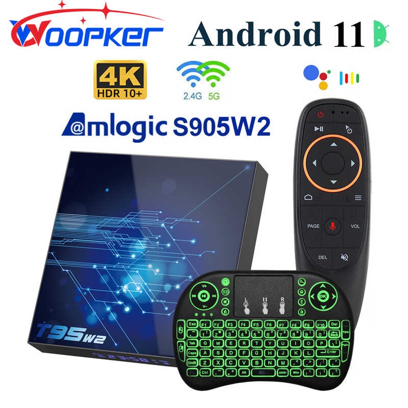 Woopker Android 11 TV Box T95 W2 Amlogic S905w2 4K Smart Tvbox 2.4G 5G ...