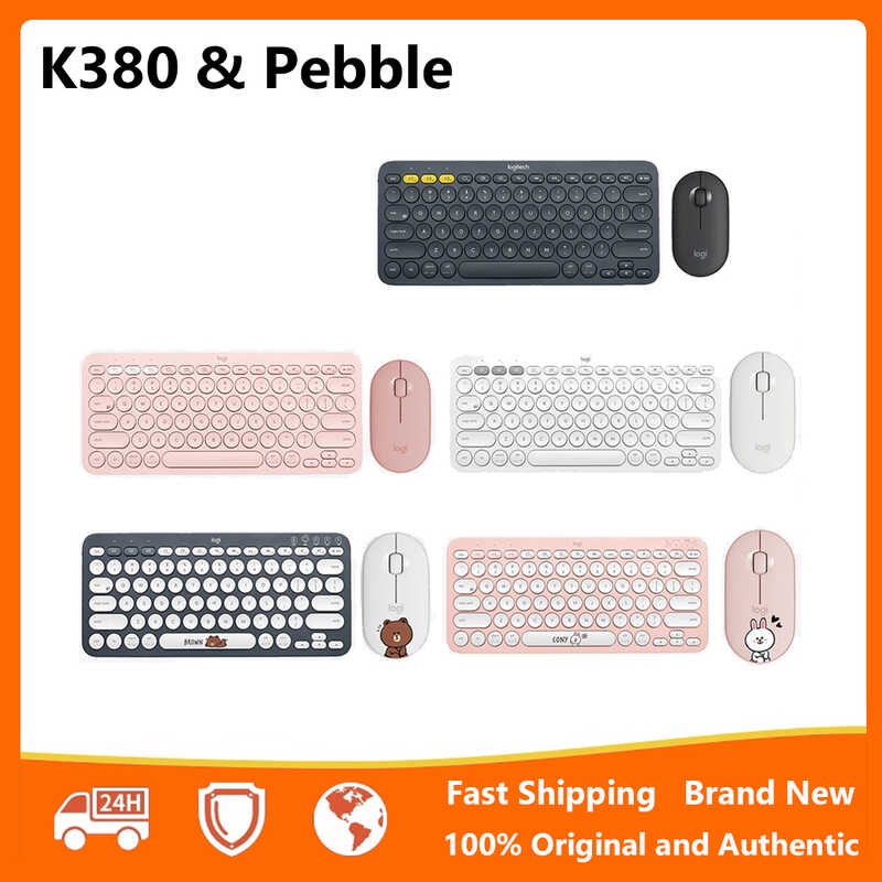 Logitech K380 Bluetooth Multi Device Wireless Keyboard At Pebble Wireless Mouse Set Para Sa Pc
